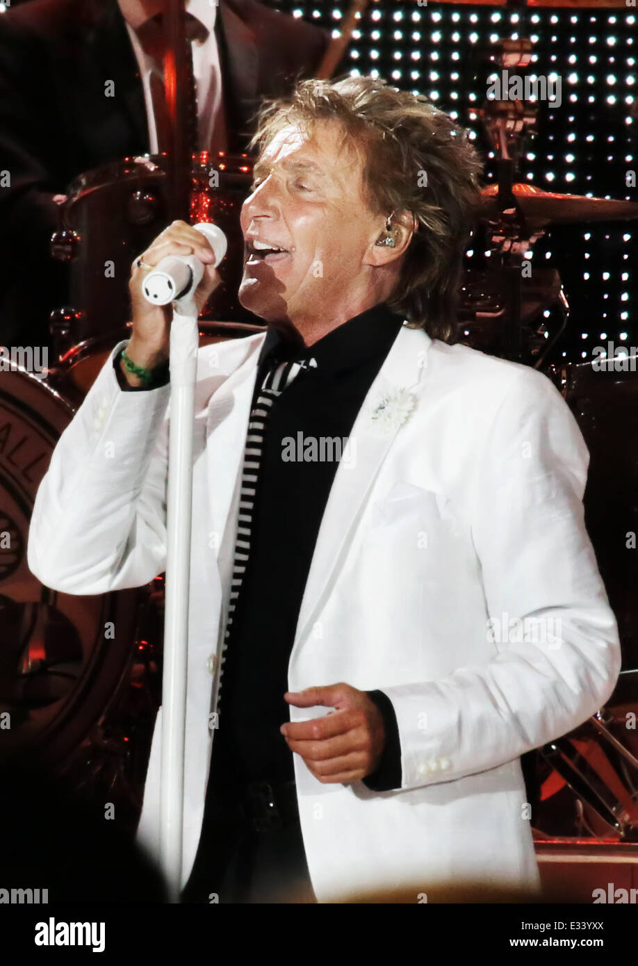 Rod Stewart performing live his 'Time Tour 2013' at the Manchester ...