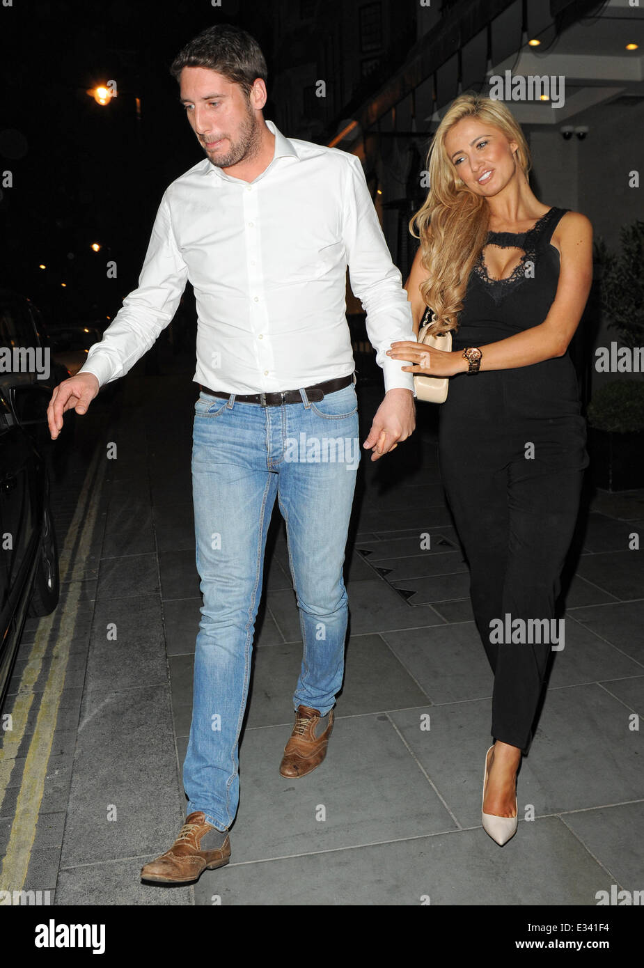 Chantelle Houghton and Nick Hogg leave Scott's restaurant Featuring ...