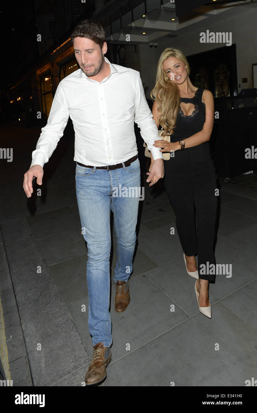 Chantelle Houghton and Nick Hogg leave Scott's restaurant Featuring ...