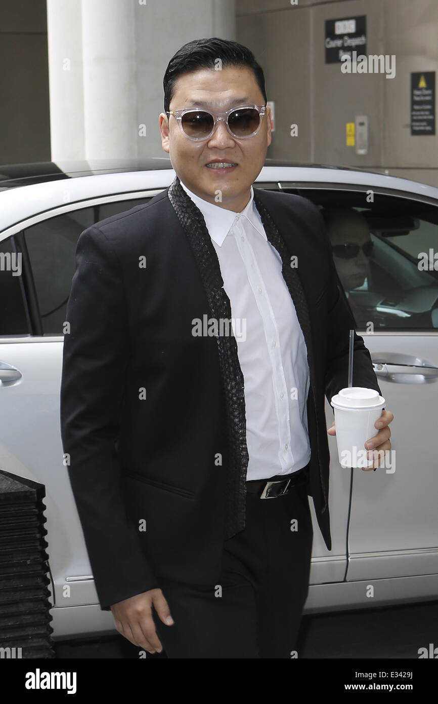 Psy arrives at the BBC Radio 1 studios Featuring: Psy Where: London ...