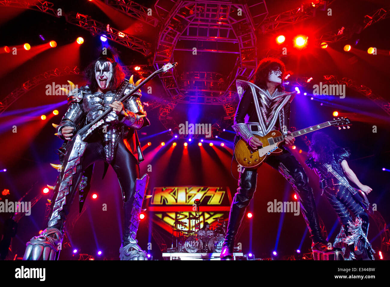 Kiss performing live in concert their Monster Tour at the Forum Stock ...