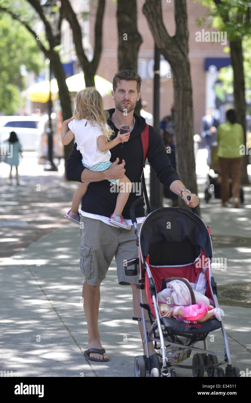 Jason Hoppy And Daughter Bryn Hoppy Are Seen Taking A Stroll In Tribeca Featuring Jason Hoppy