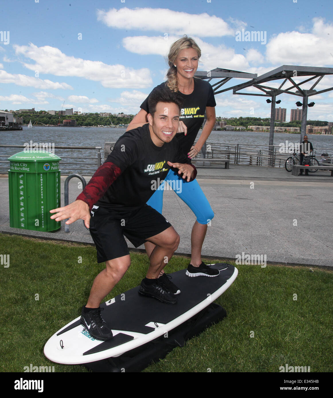 Gold medalist Apolo Ohno and sportscaster Erin Andrews introduce the ...