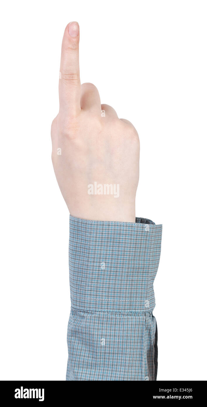 pointing forefinger hand gesture isolated on white background Stock ...