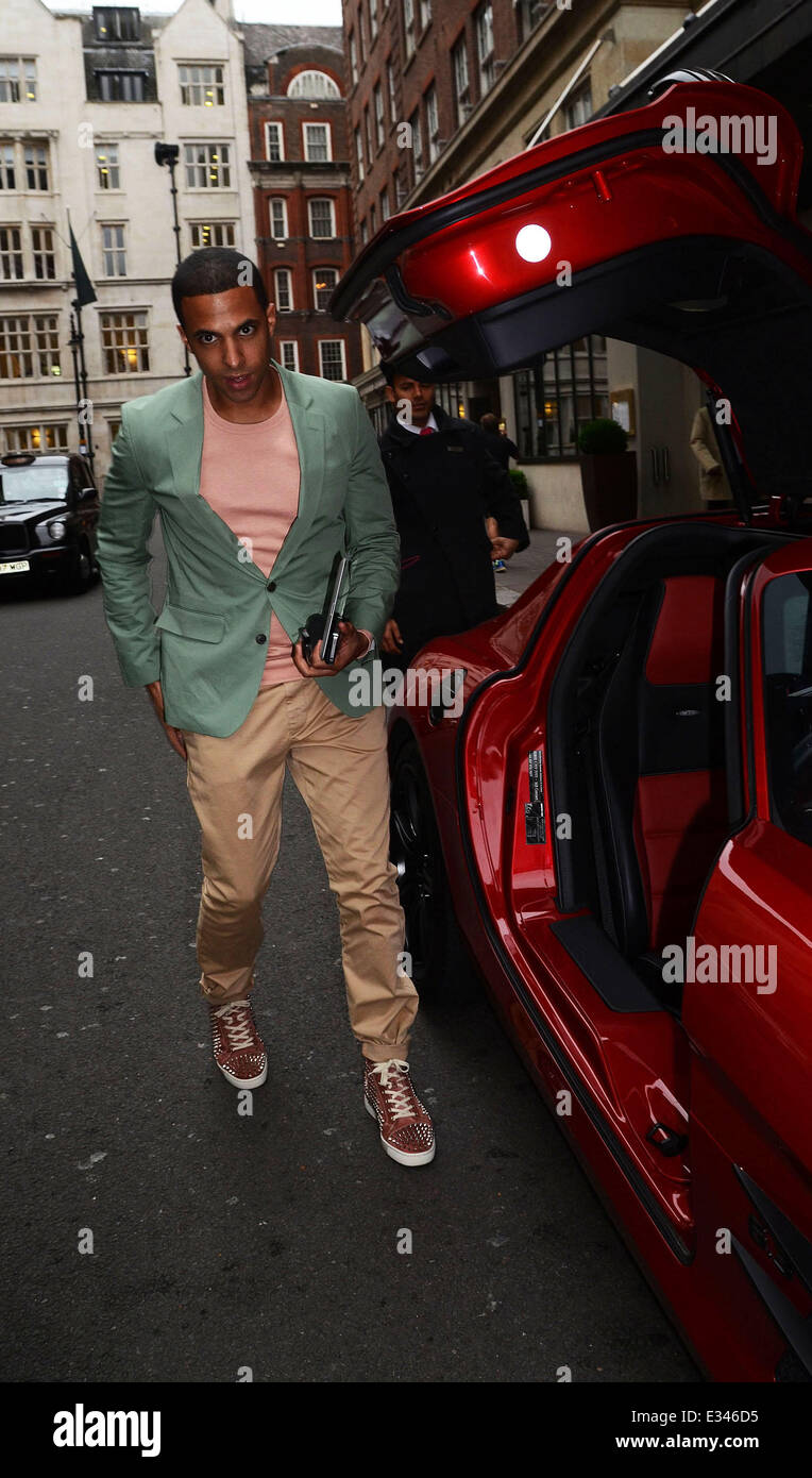Marvin Humes of JLS is seen out and about in Mayfair Featuring: Marvin ...