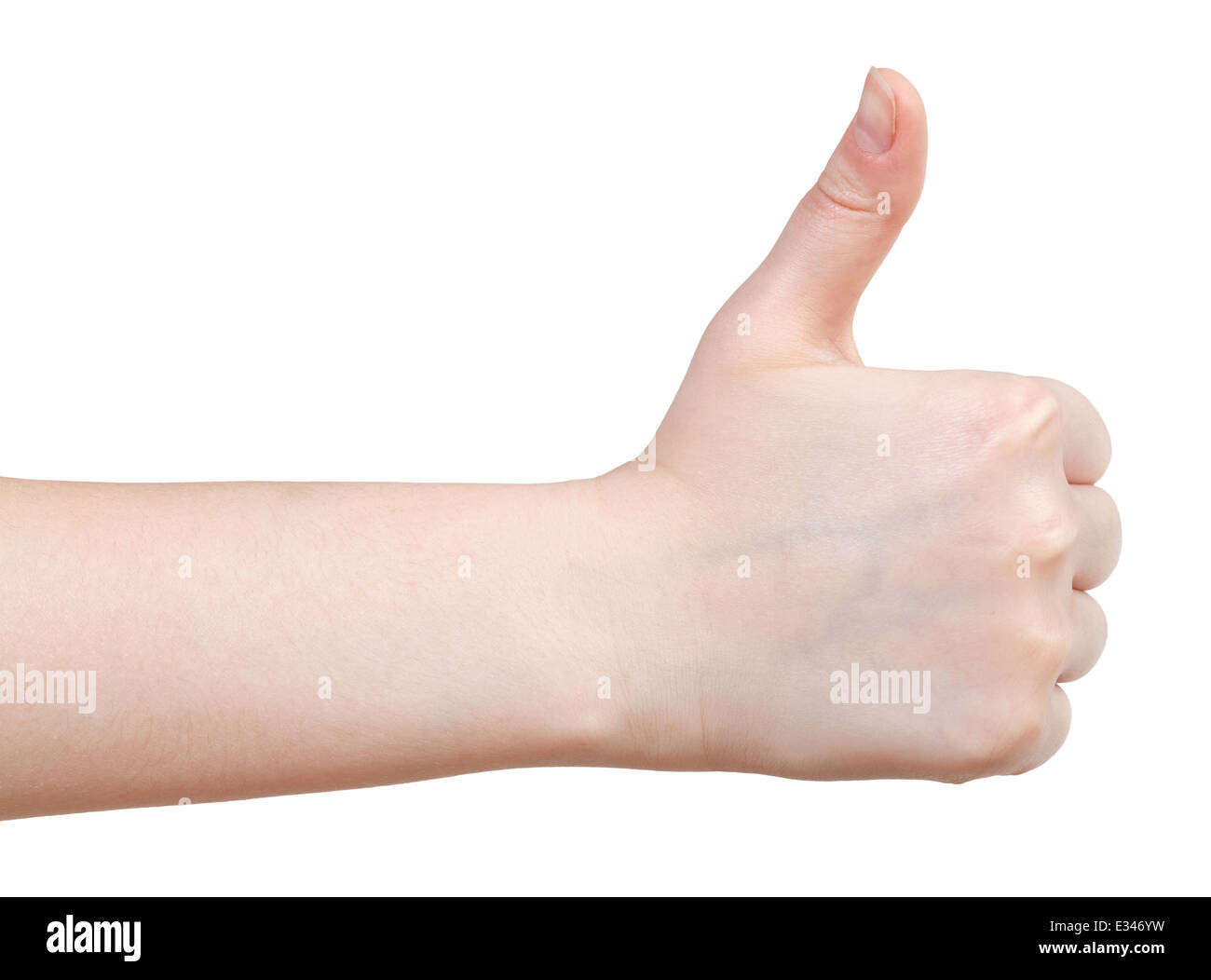 thumbs up - hand gesture isolated on white background Stock Photo - Alamy