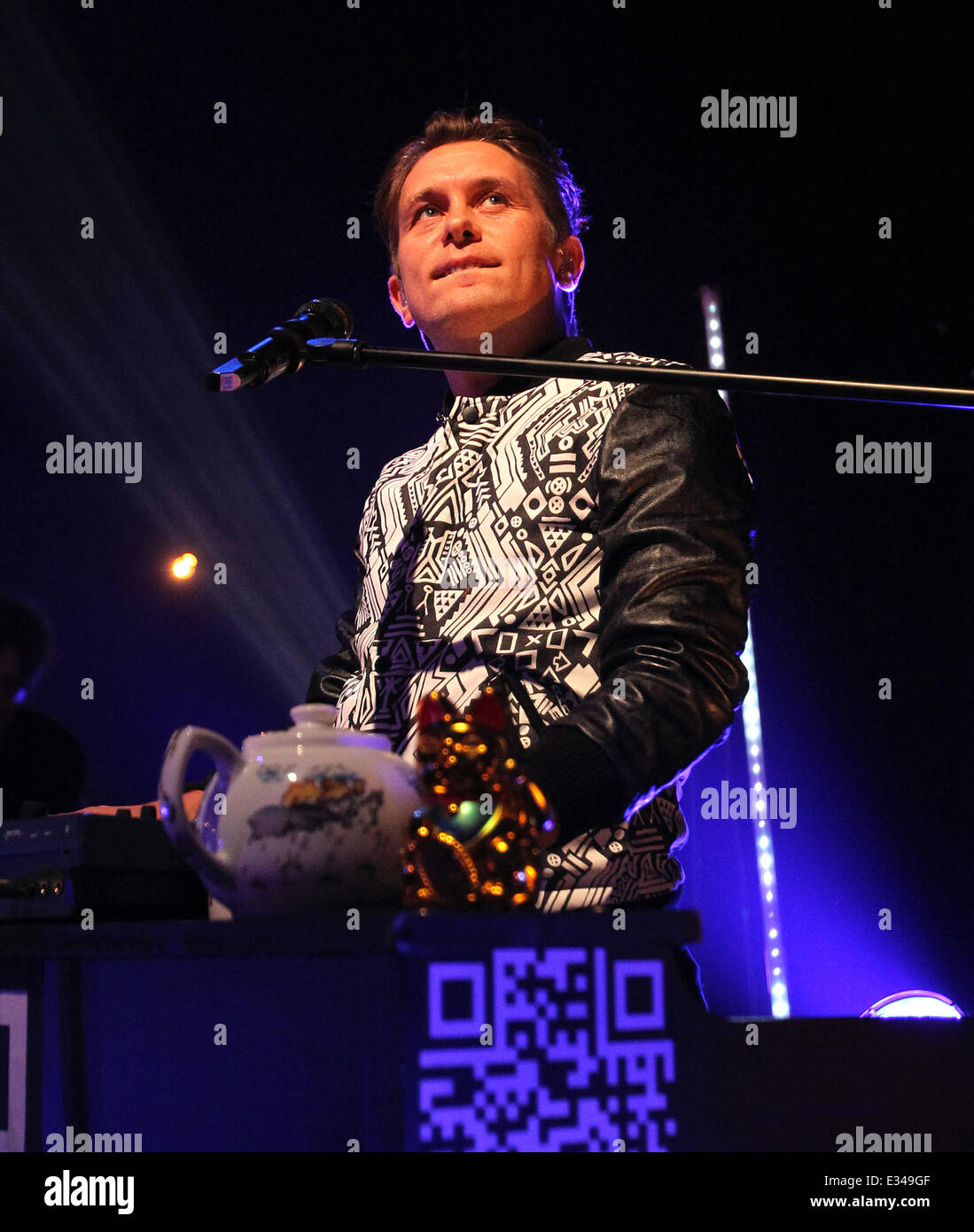 Take That's Mark Owen performing as a solo artist on stage at the O2 ...