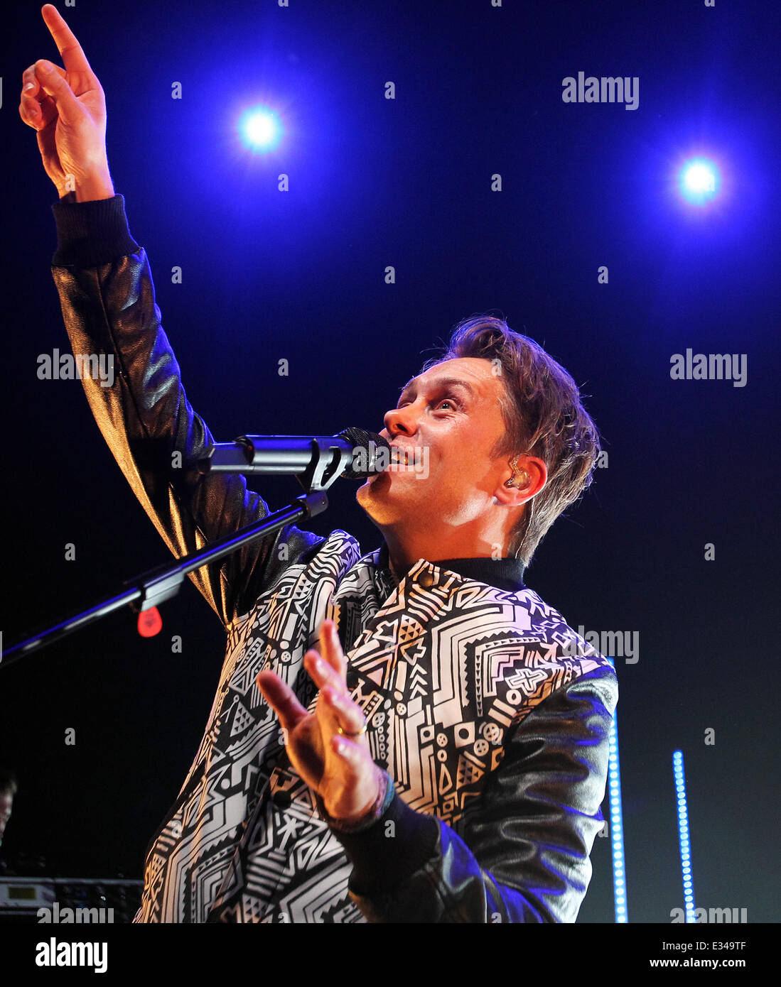 Take That's Mark Owen performing as a solo artist on stage at the O2 ...