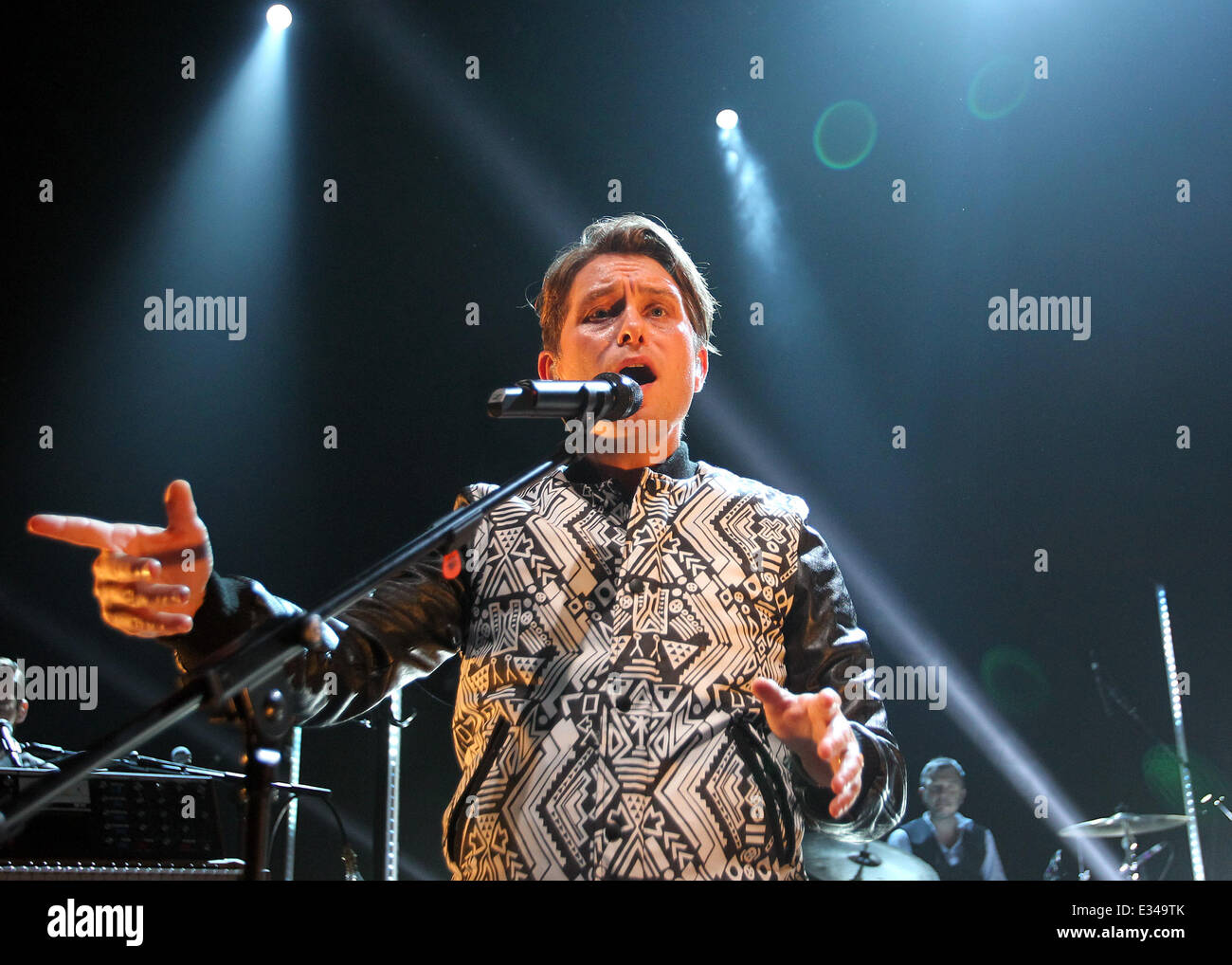 Take That's Mark Owen performing as a solo artist on stage at the O2 ...