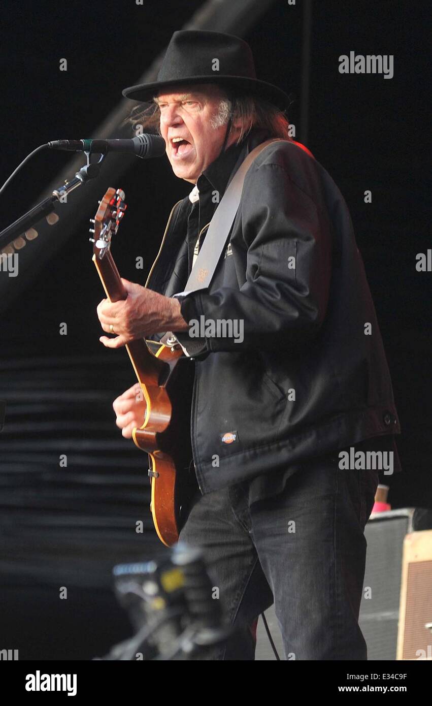 Neil Young and Crazy Horse perform live at RDS Arena Featuring: Neil ...