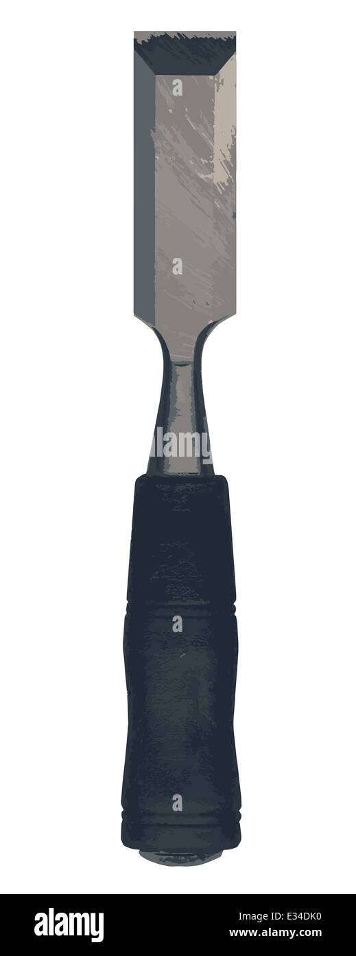 A typical wood chisel isolated onto a white background Stock Photo - Alamy