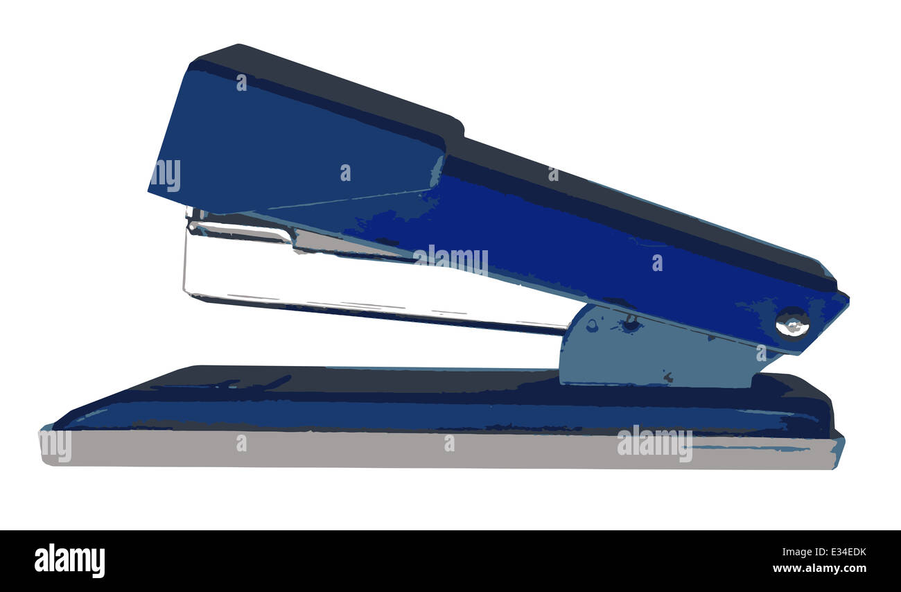 A typical office stapler isolated on a white background Stock Photo - Alamy