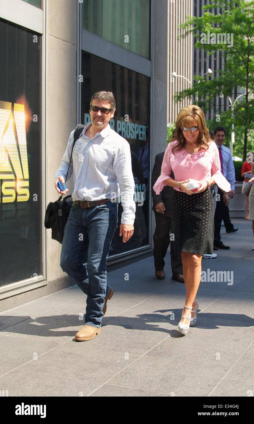 Sarah Palin and her husband outside of Fox News Studios Featuring: Todd ...