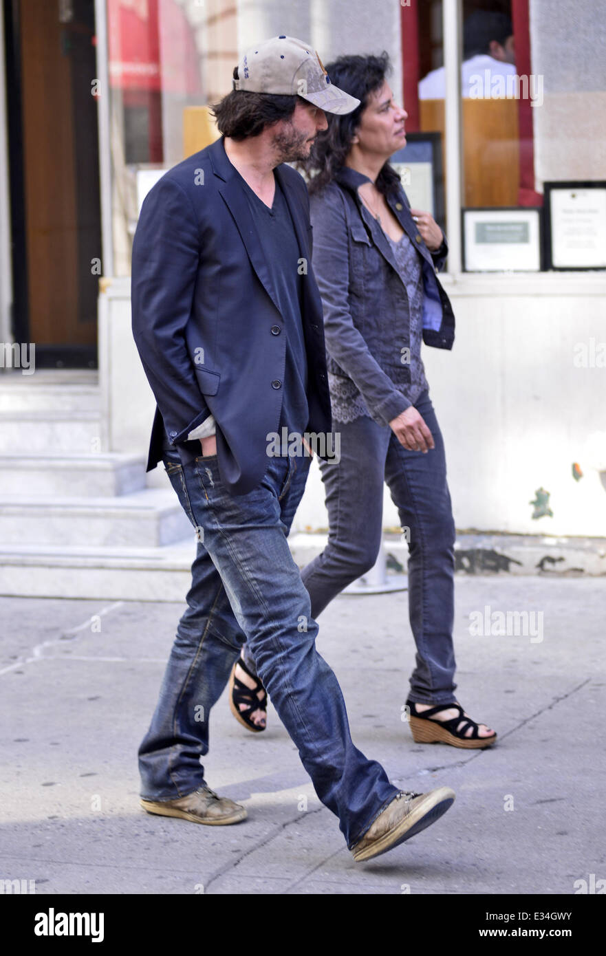 Keanu Reeves seen out and about with a female companion in Manhattan ...