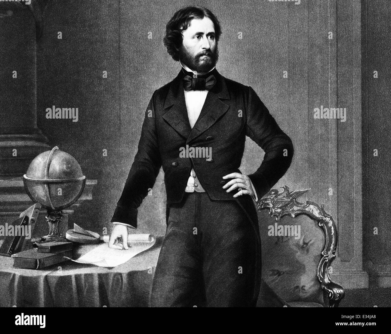 Vintage portrait of John C Fremont Stock Photo - Alamy