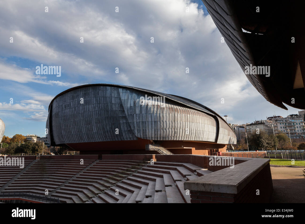 Auditorium in Rome by Italian architect Renzo Piano Stock Photo - Alamy
