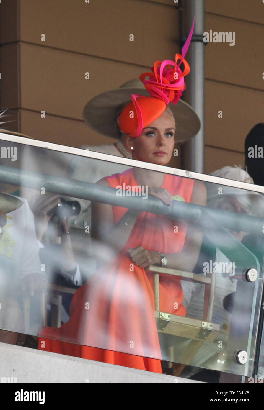 Katherine Jenkins celebrates a win during day one of Royal Ascot at ...