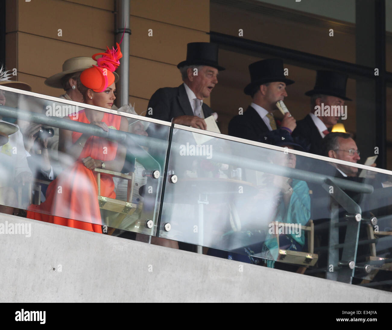 Katherine Jenkins celebrates a win during day one of Royal Ascot at ...