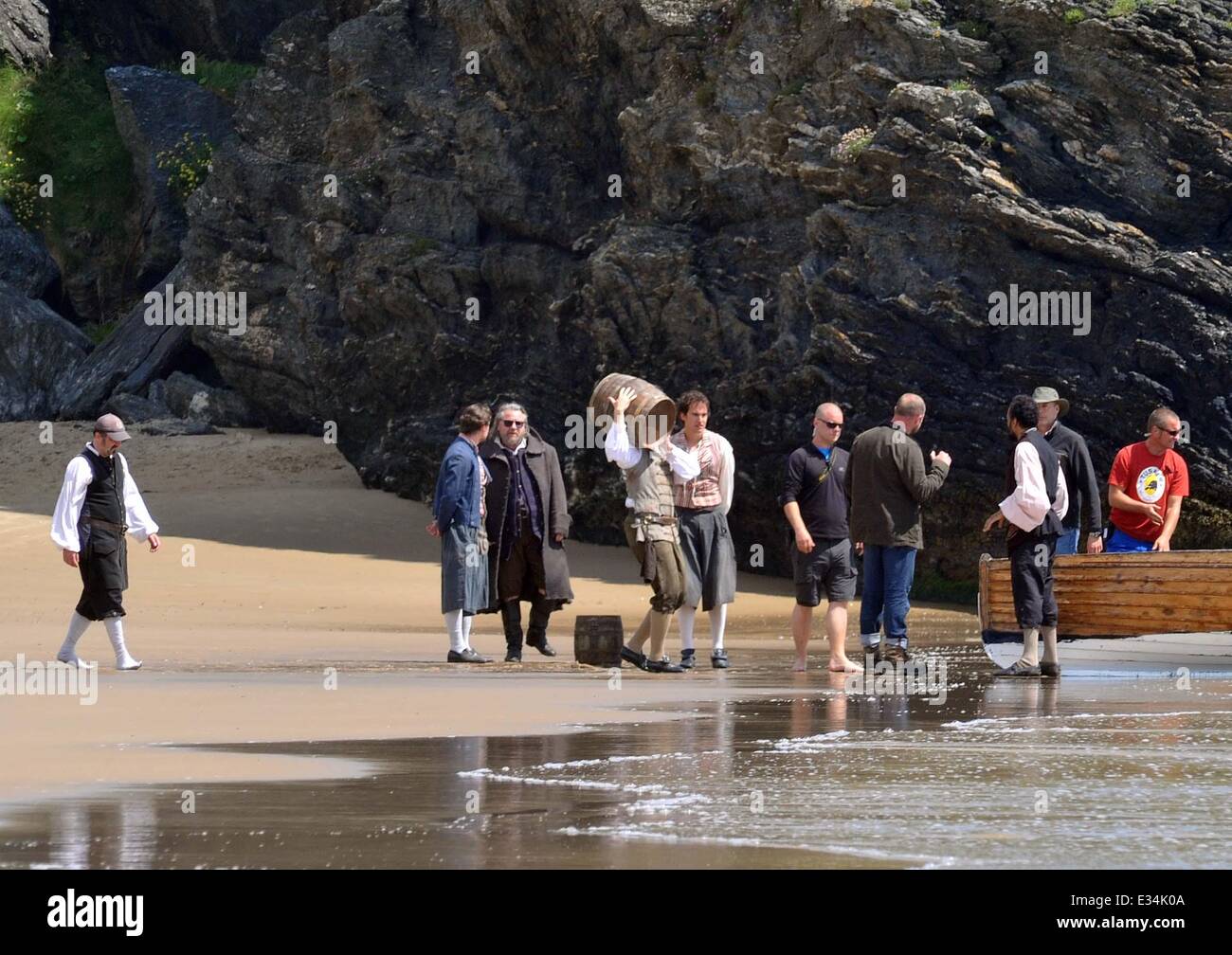 Actor Ray Winstone filming on the set of Sky TV's new drama " Moonfleet ...