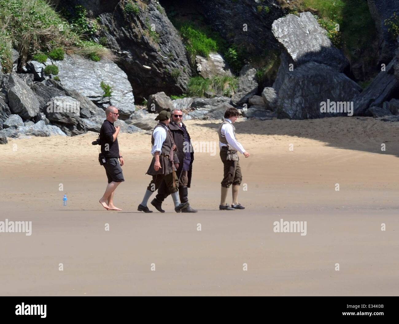 Actor Ray Winstone filming on the set of Sky TV's new drama " Moonfleet ...