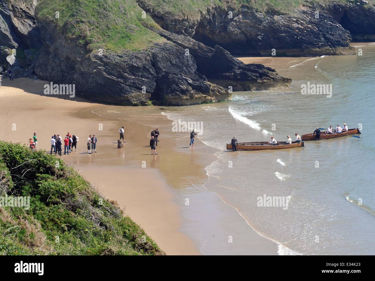 Actor Ray Winstone filming on the set of Sky TV's new drama " Moonfleet ...