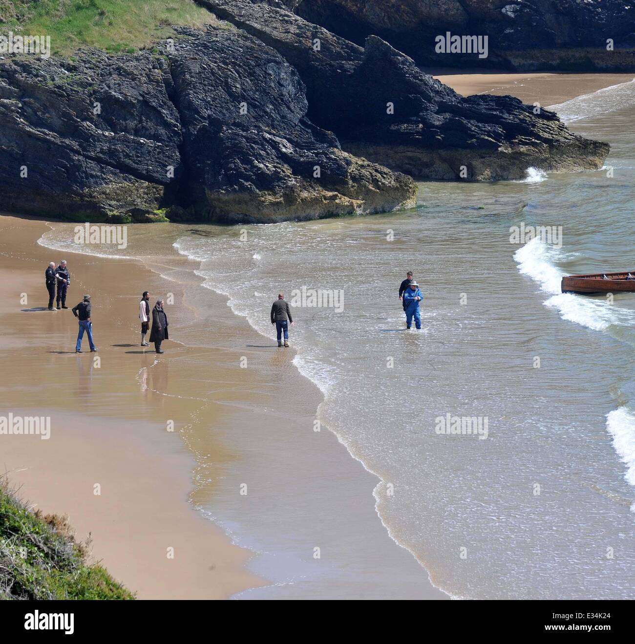 Actor Ray Winstone filming on the set of Sky TV's new drama " Moonfleet ...