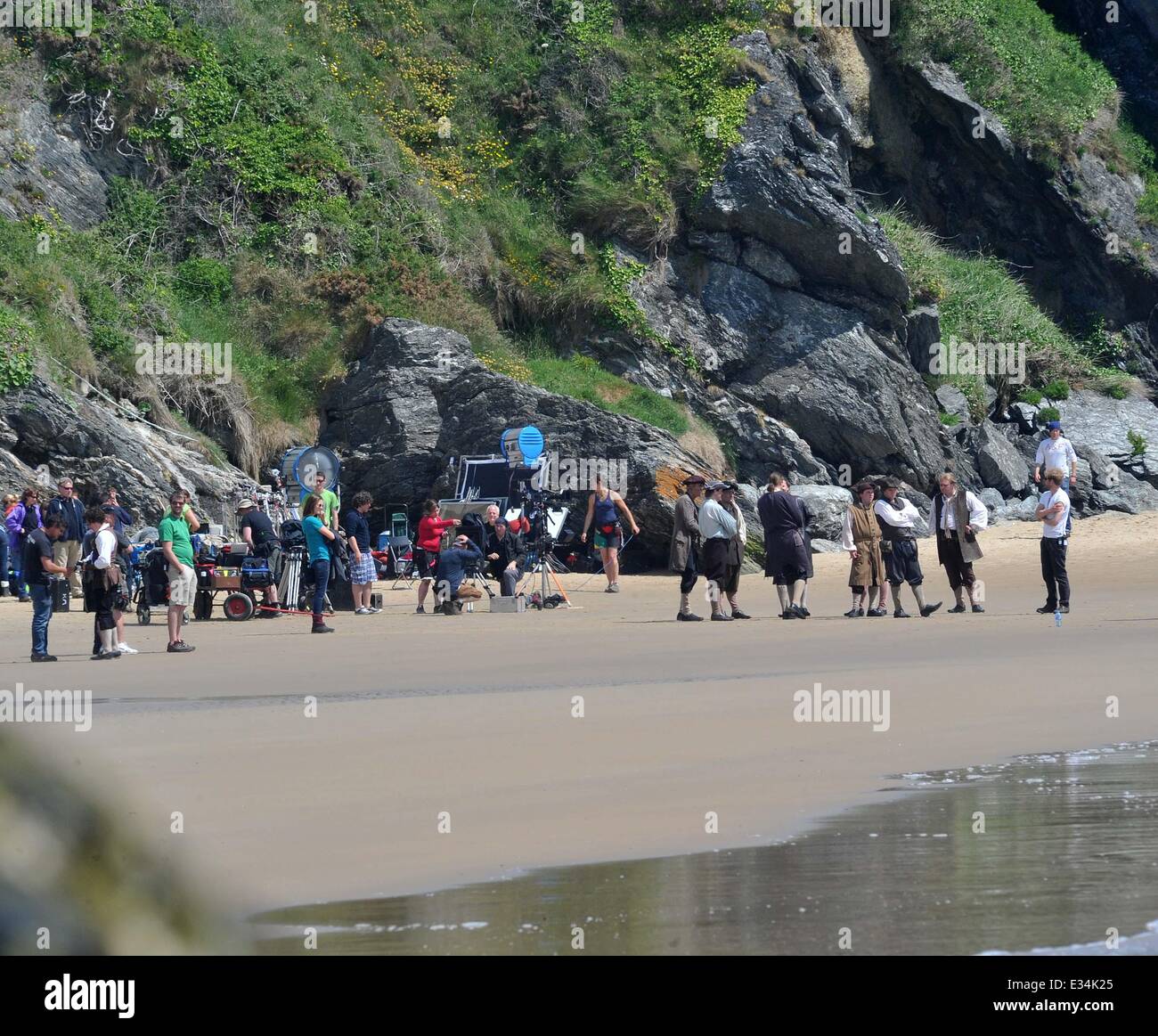 Actor Ray Winstone filming on the set of Sky TV's new drama " Moonfleet ...