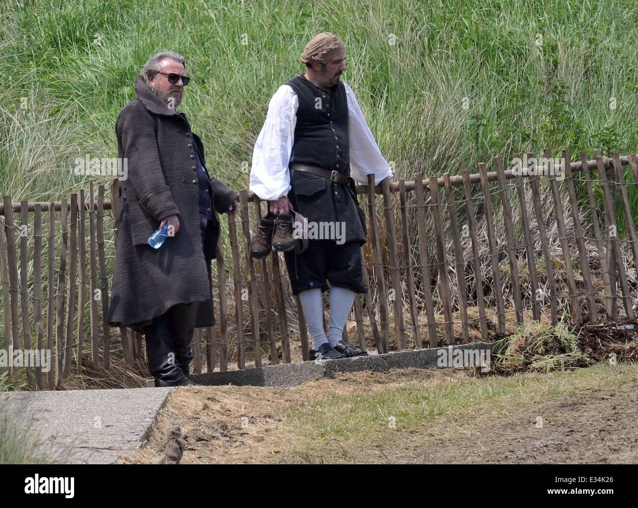 Actor Ray Winstone filming on the set of Sky TV's new drama " Moonfleet ...