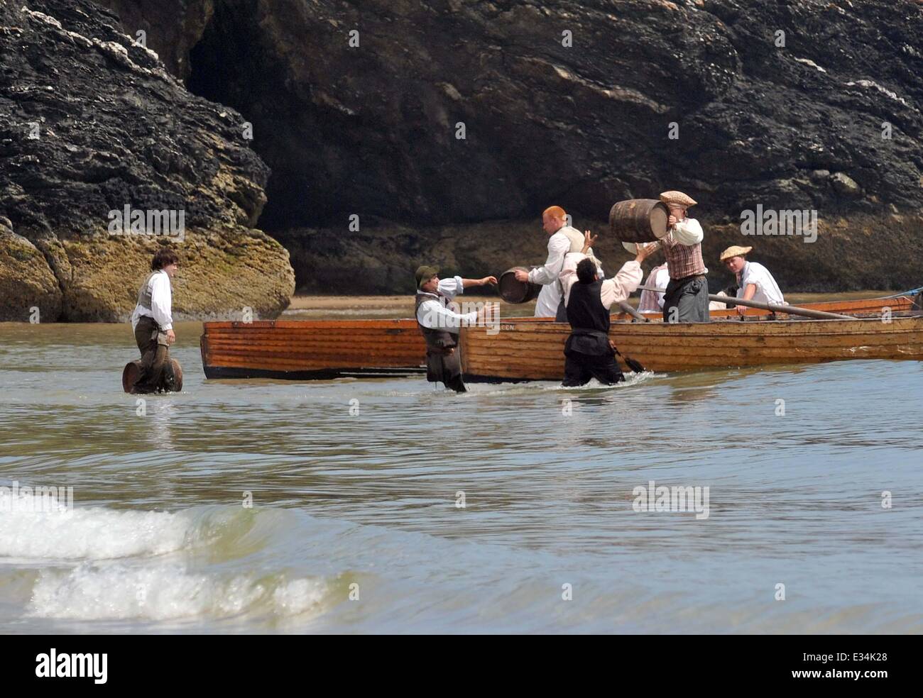 Actor Ray Winstone filming on the set of Sky TV's new drama " Moonfleet ...
