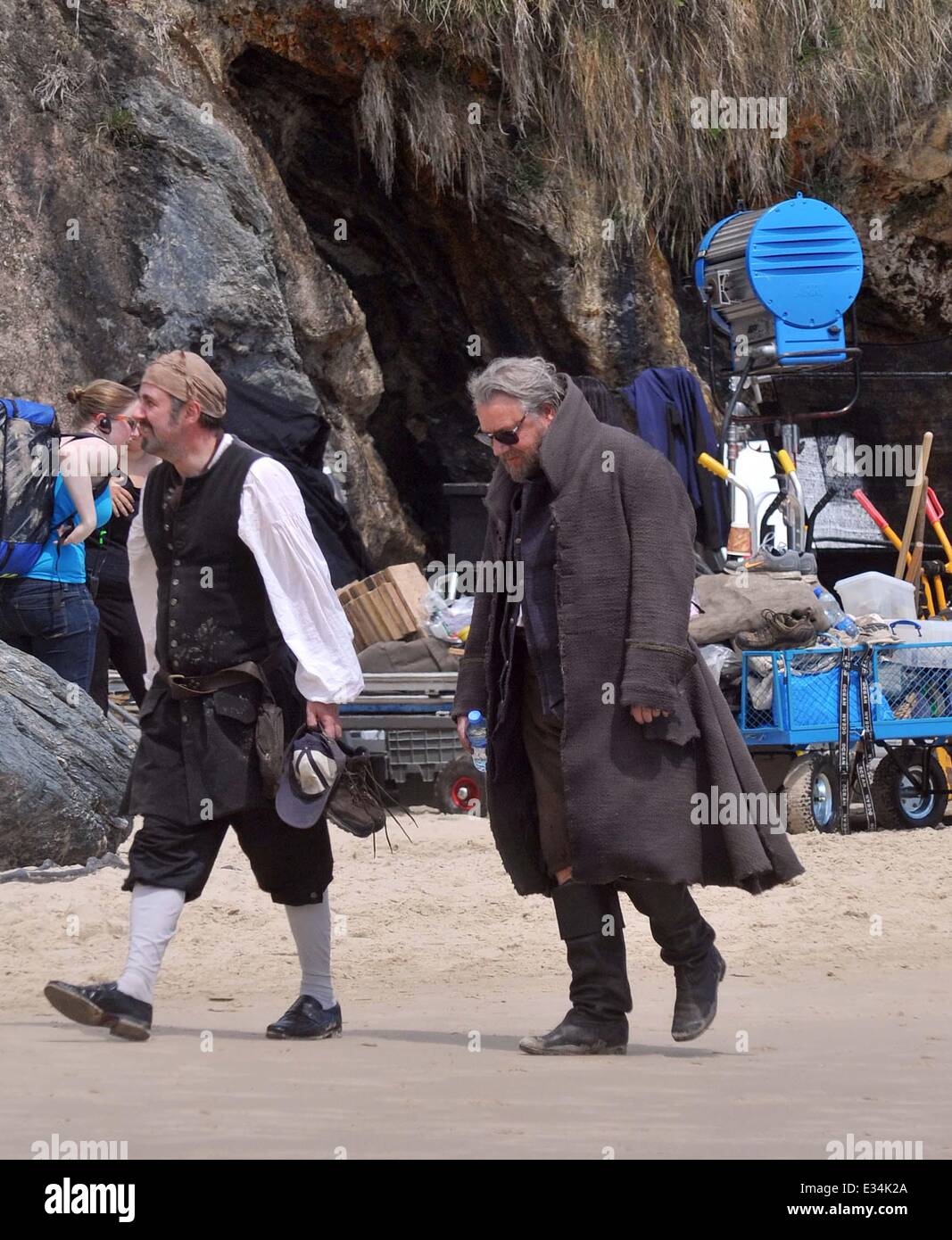 Actor Ray Winstone filming on the set of Sky TV's new drama " Moonfleet ...