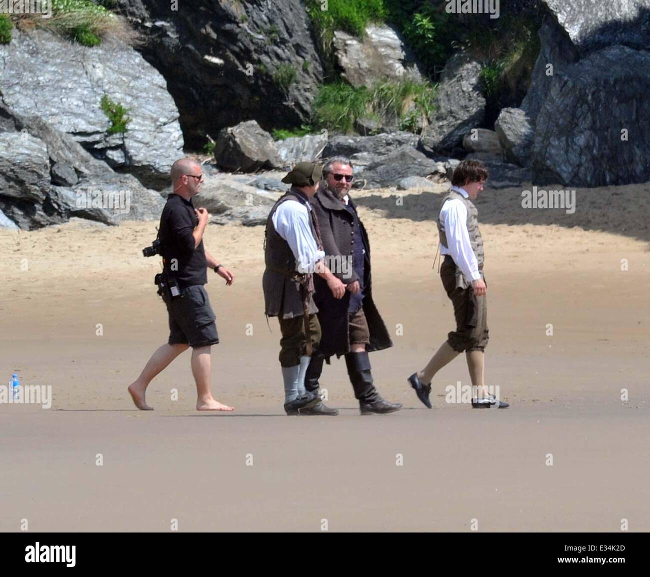 Actor Ray Winstone filming on the set of Sky TV's new drama " Moonfleet ...