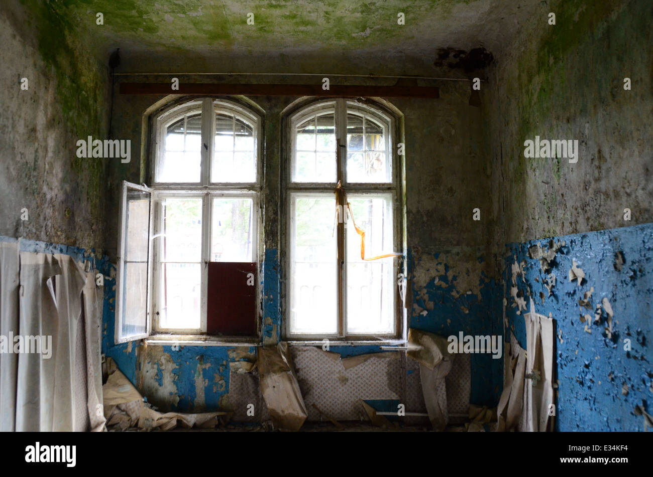 Devastated room in an abandoned house Stock Photo - Alamy