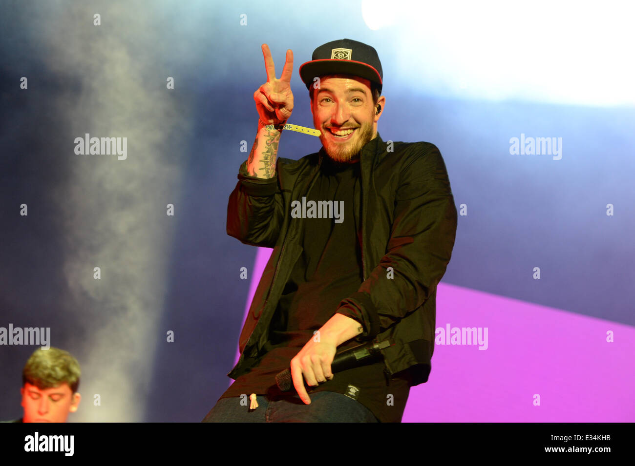 Rock rapper Casper performs at the Southside Festival in Neuhausen ob ...