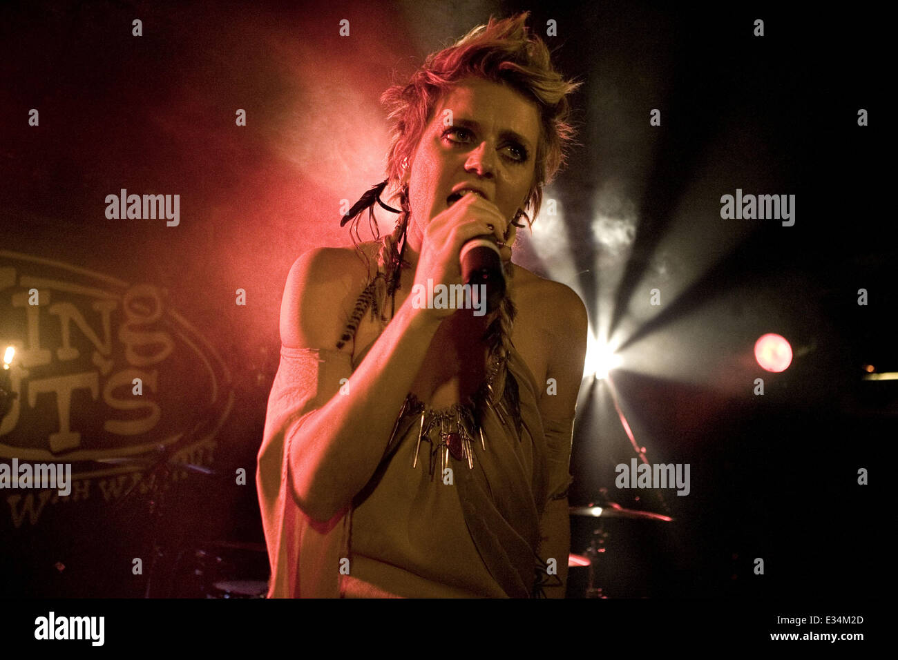 Bo Bruce, runner up in The Voice UK 2012, performing live on stage a ...