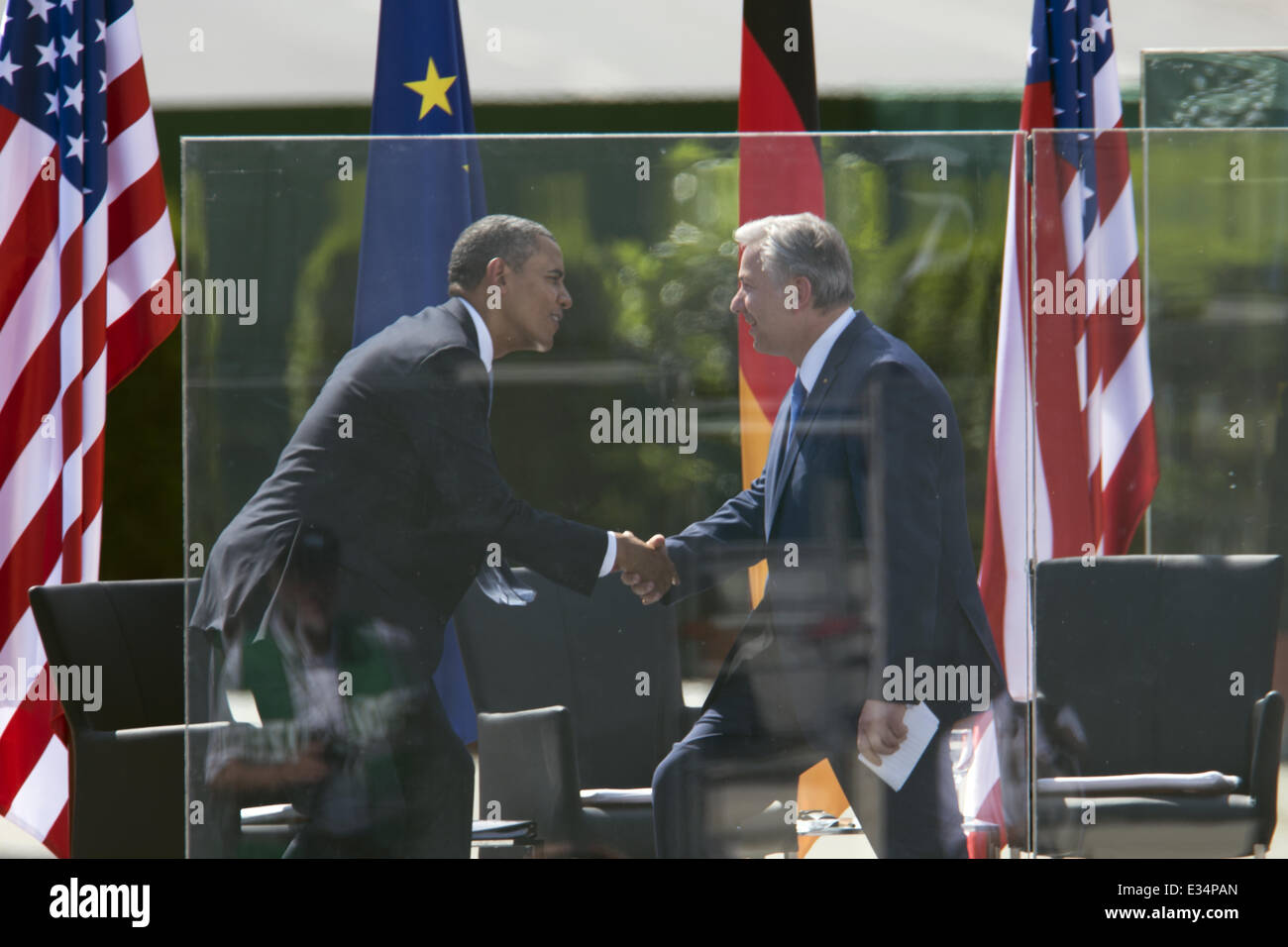 U.S. President Barack Obama, German Chancellor Angela Merkel at the ...