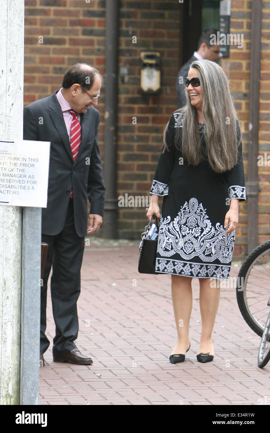 Koo Stark walks free from Isleworth Crown Court after being cleared of ...