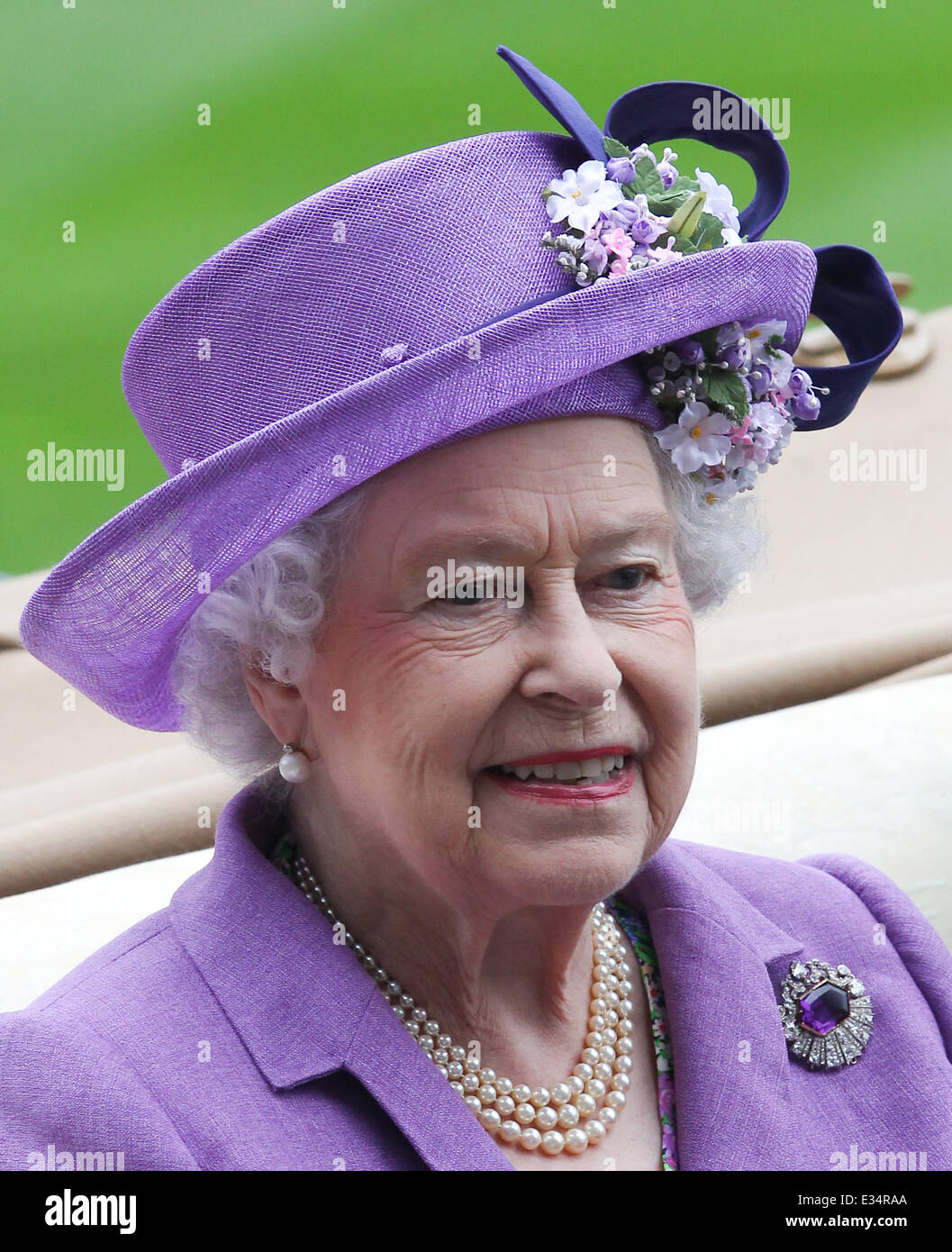 Ladies Day arrivals at Royal Ascot Featuring: Queen Elizabeth II Where ...