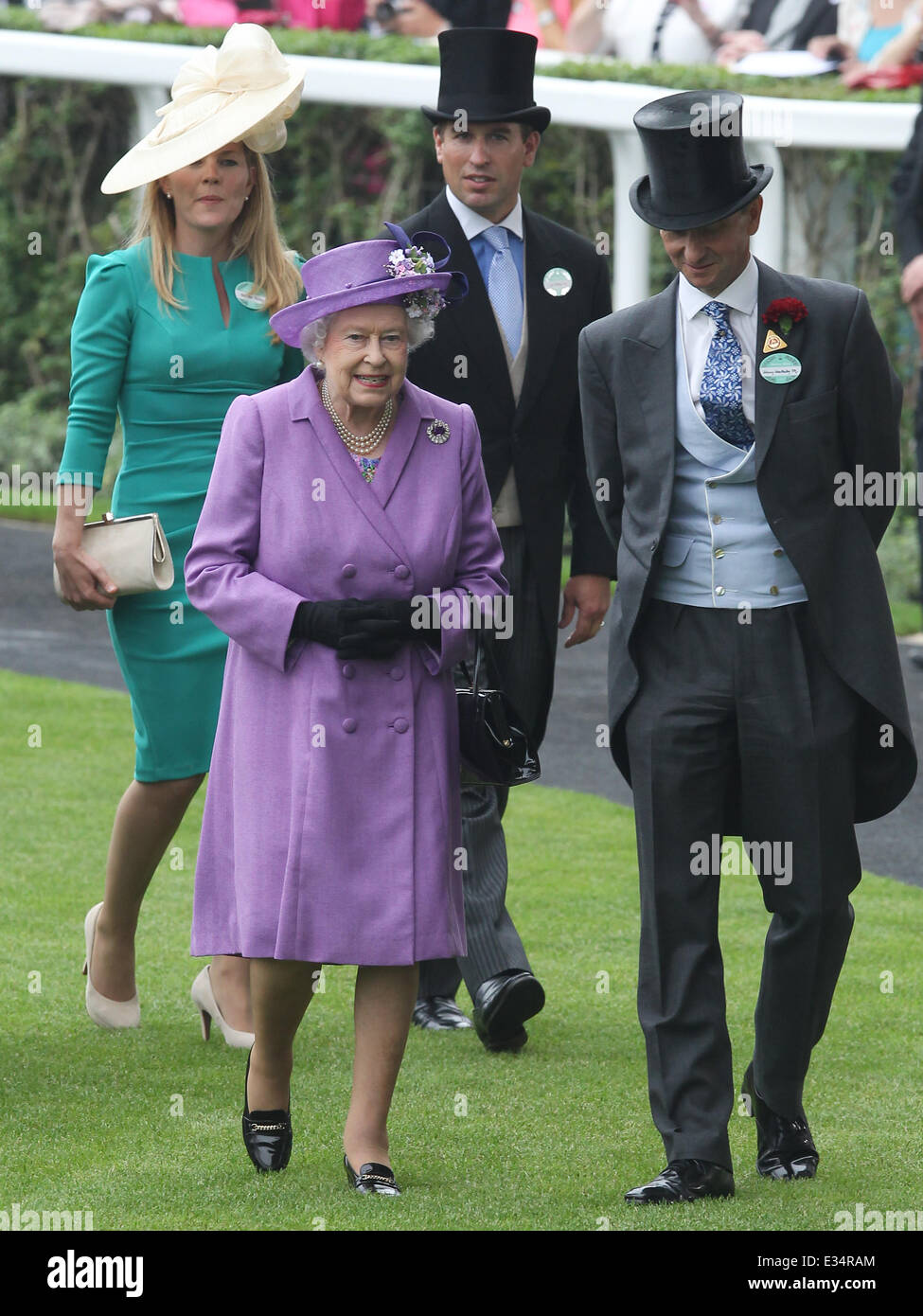 Ladies Day arrivals at Royal Ascot Featuring: Queen Elizabeth II,Peter ...