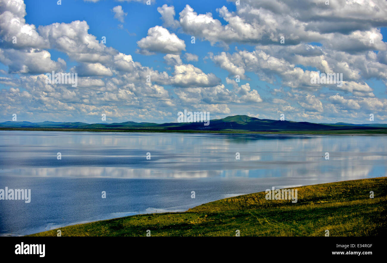 Ulgai. 22nd June, 2014. Photo taken on June 22, 2014 shows a reservoir ...