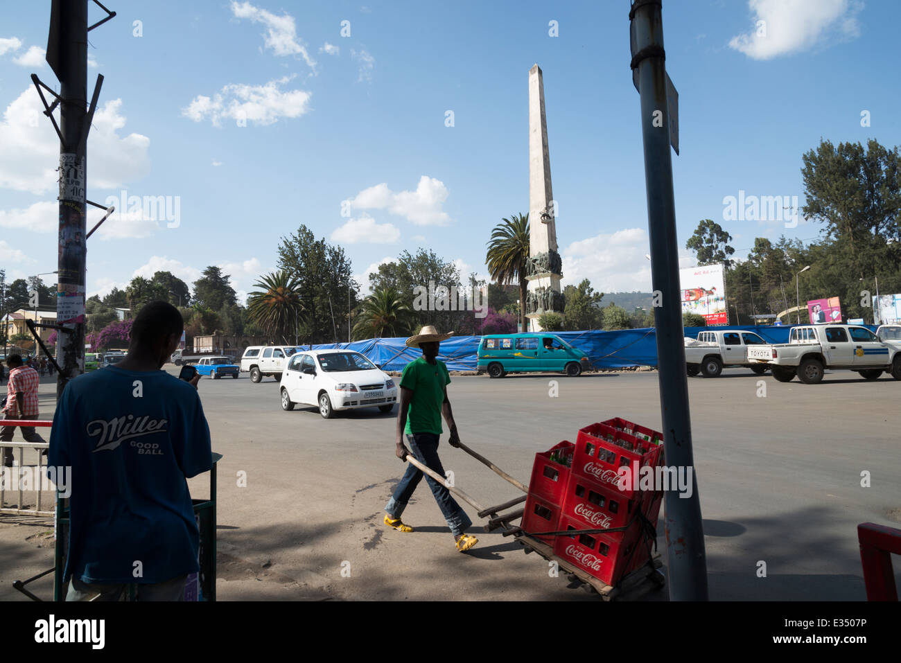 Yekatit 12 monument. Siddist kilo.Addis Abeba. Ethiopia Stock Photo - Alamy
