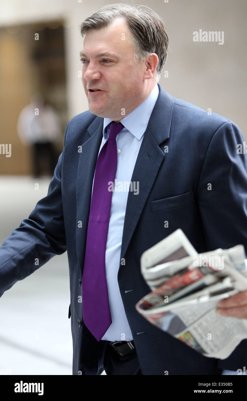 Ed Balls arrives at the BBC studios ahead of his appearance on 'The ...