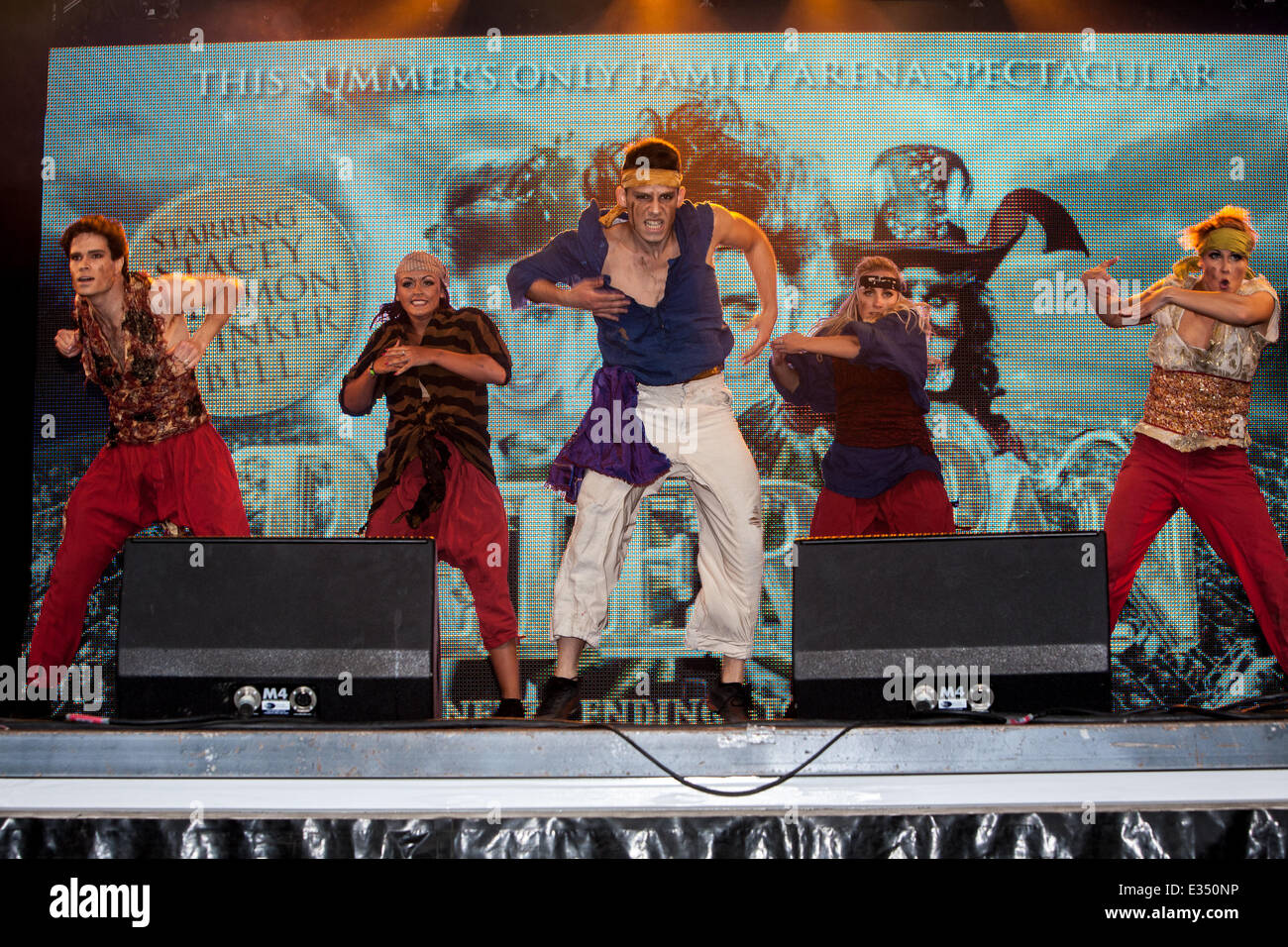 The cast from Peter Pan perform at West End Live, Featuring: Cast of ...