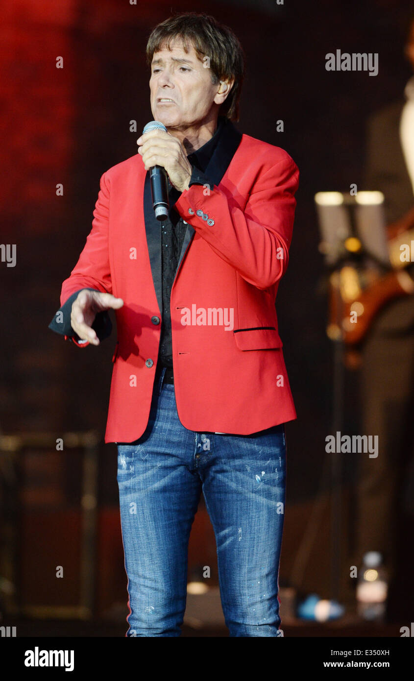 Cliff Richard performing at Hampton Court Palace Festival 2013 ...