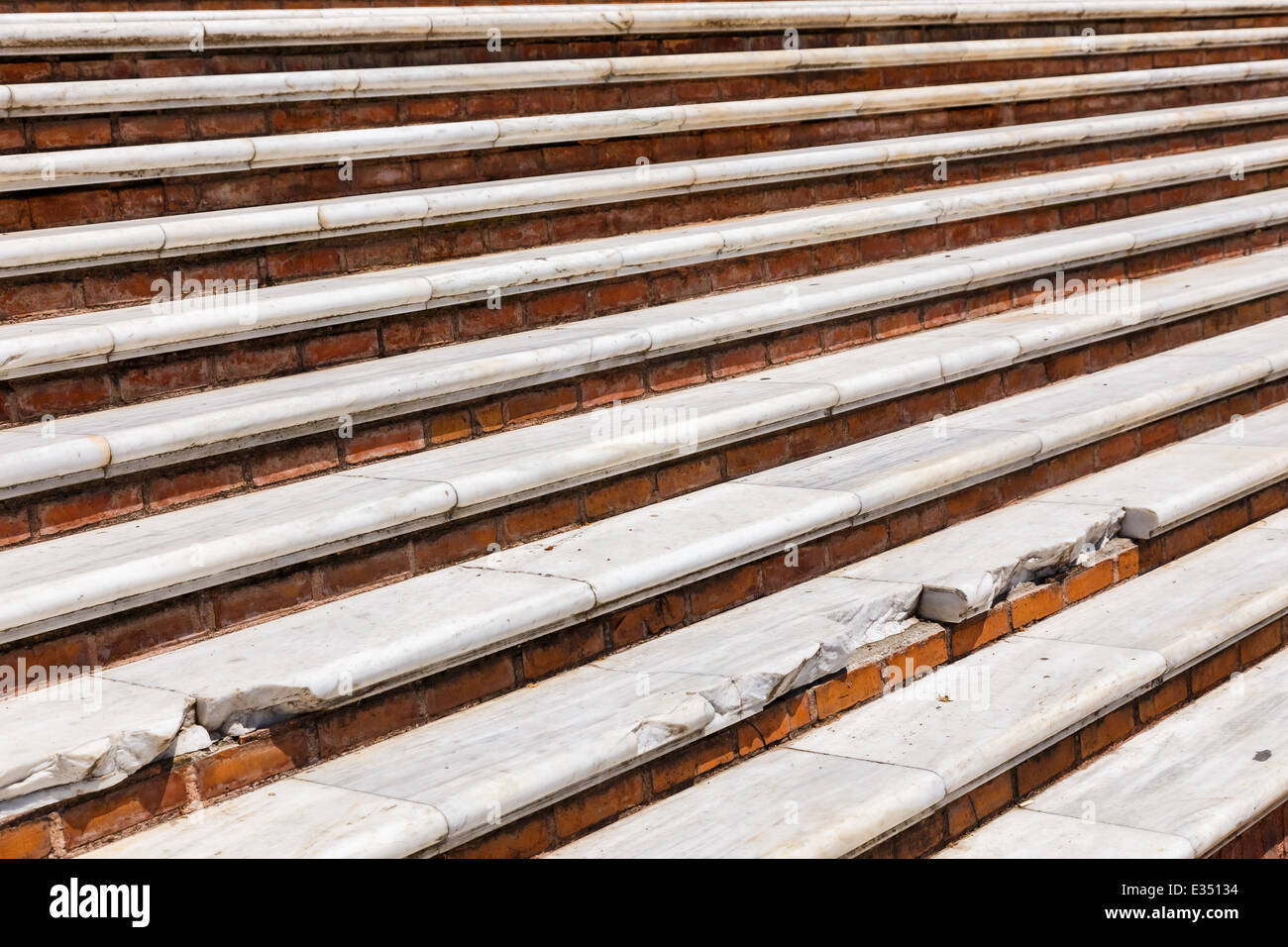 Damaged steps on a bright sunny day as a background Stock Photo - Alamy