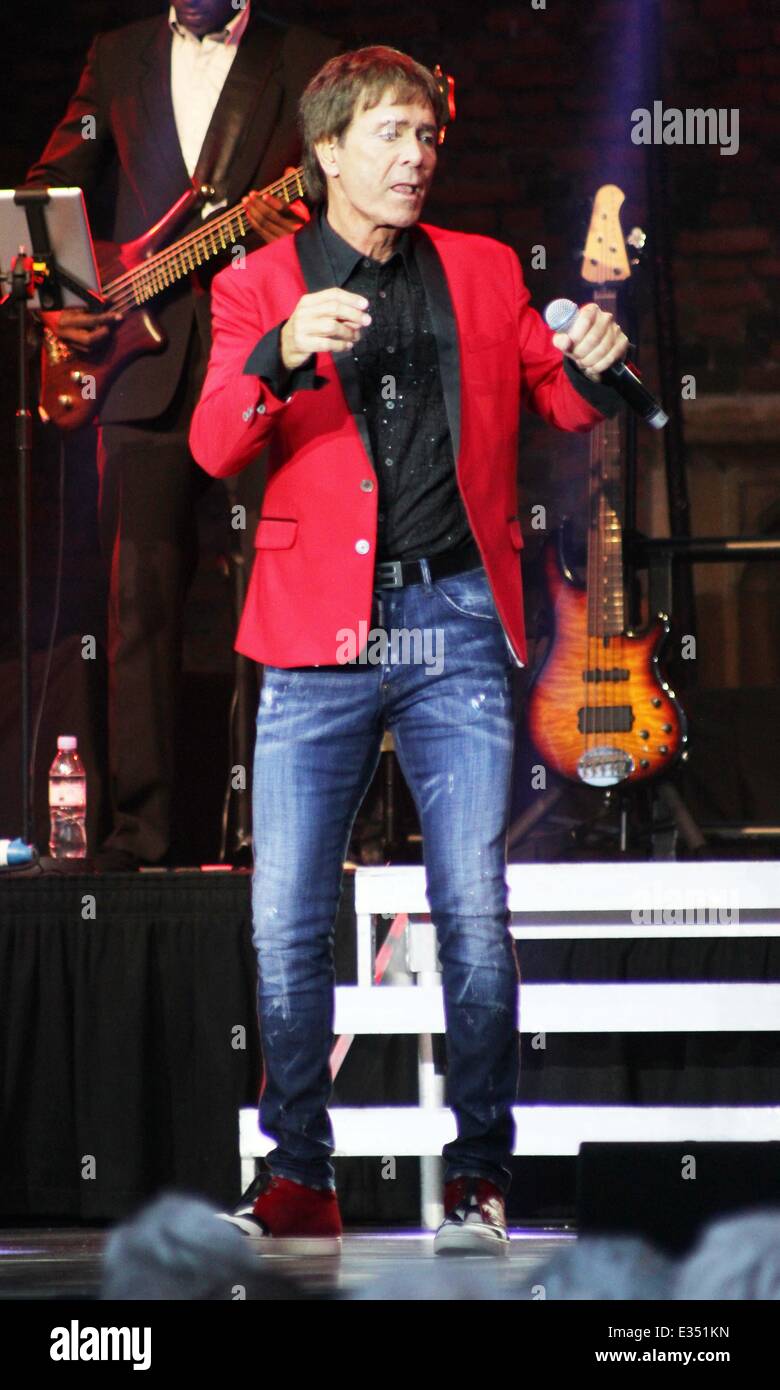 Cliff Richard performing at Hampton Court Palace Festival 2013 ...