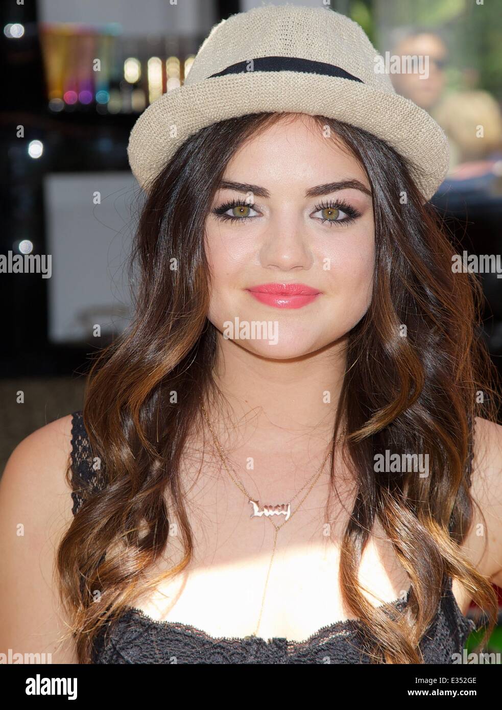Lucy Hale rides around NYC in the Bongo Boutique truck featuring trends ...