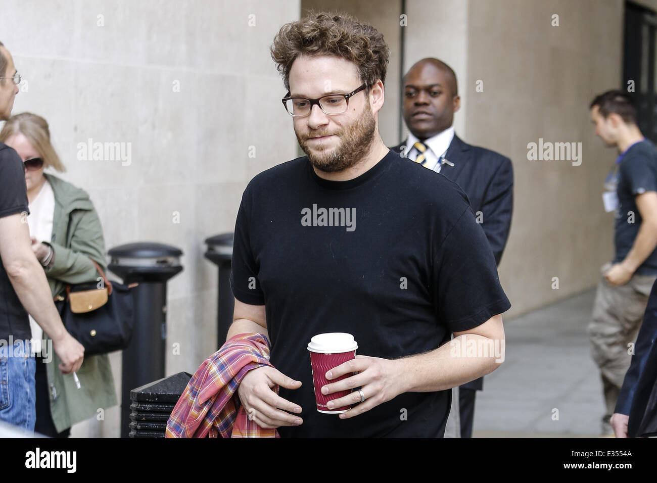 Seth Rogen outside the BBC Radio 1 studios Featuring: Seth Rogen Where ...