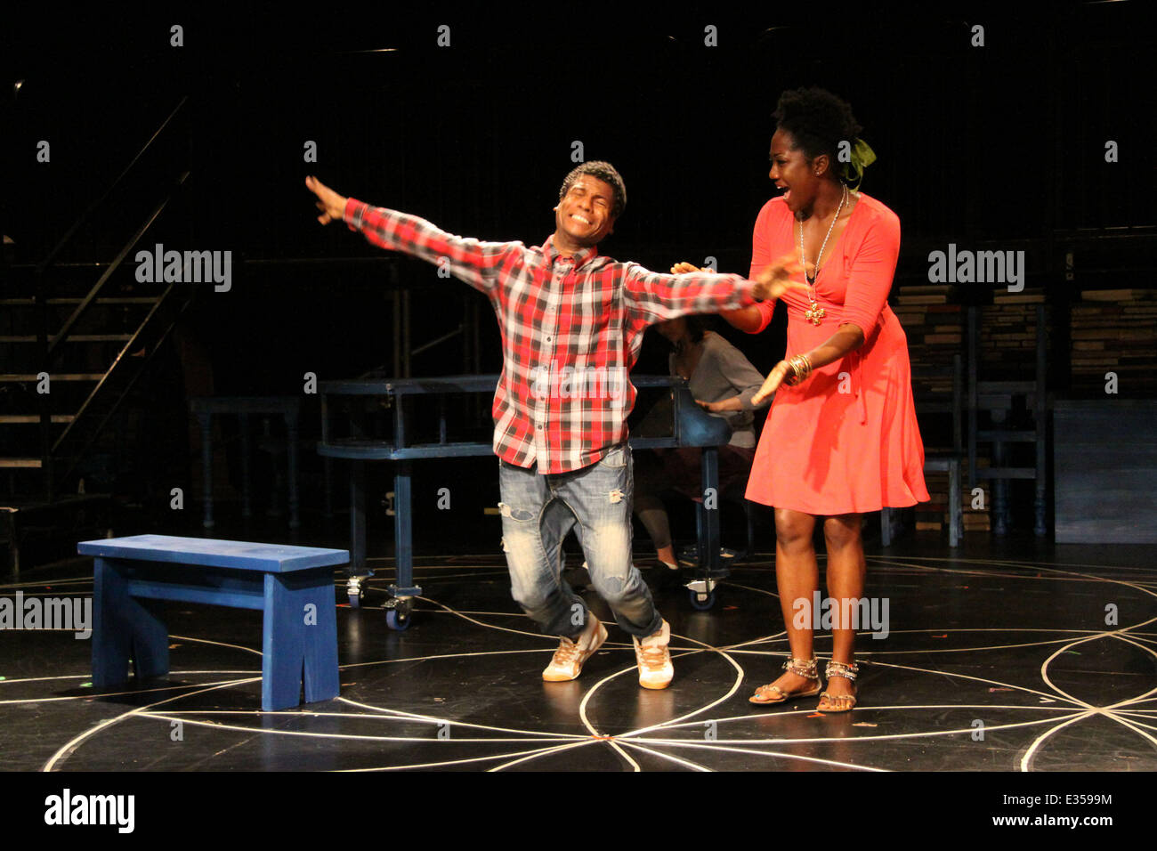 Actors rehearsing the Broadway musical 'Soul Doctor' held at ...