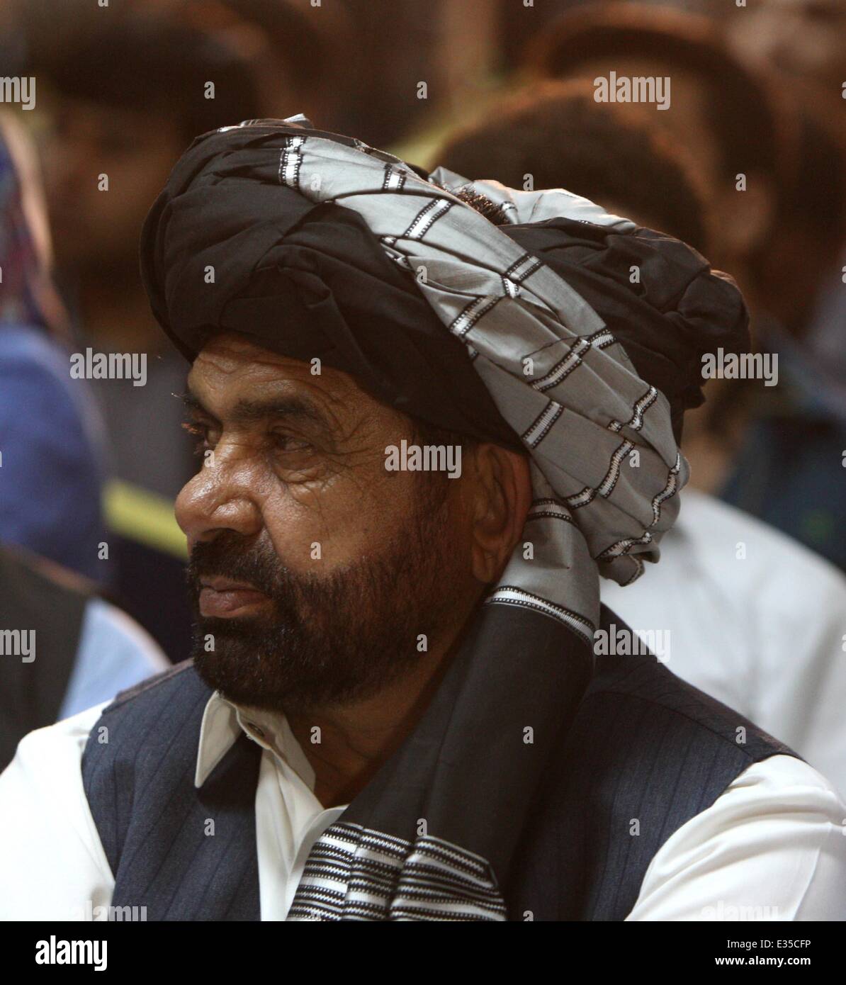 Kabul, Afghanistan. 22nd June, 2014. A supporter of Afghan presidential ...