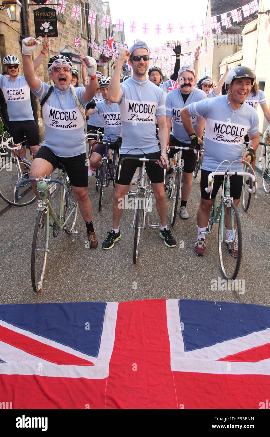 Bakewell, Derbyshire, UK. 22nd June, 2014. Cyclists gather at the ...